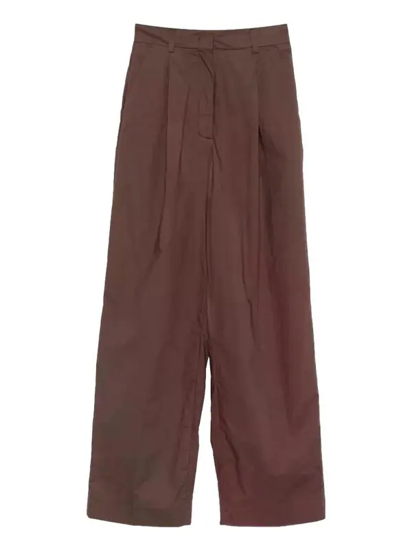 THELATEST Axel Pleated Trousers - Brown