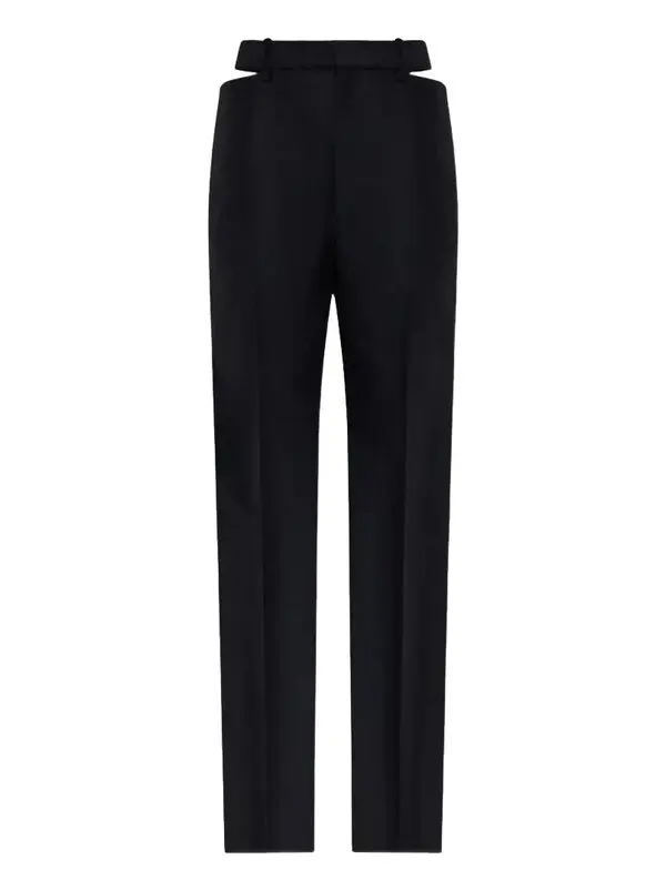 JIL SANDER Cut-out Wool Trousers - Black