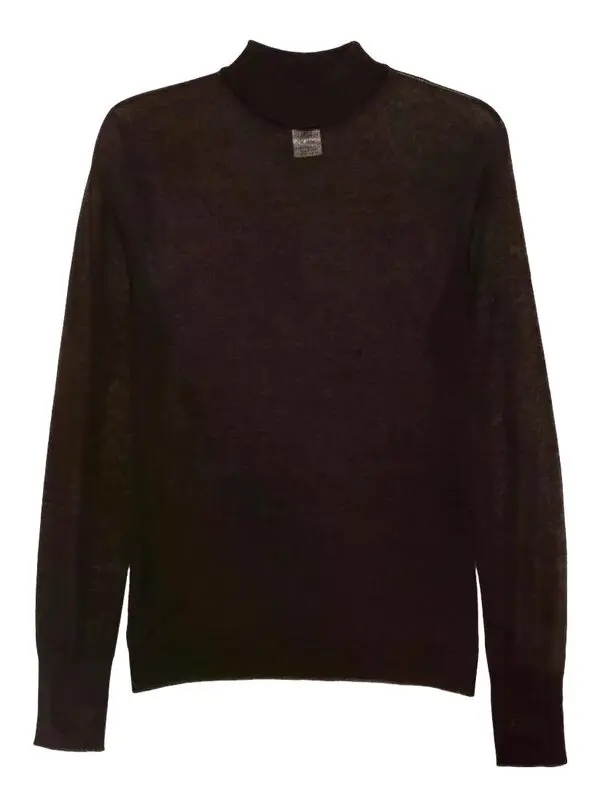 ALYSI Ribbed Sweater - Brown