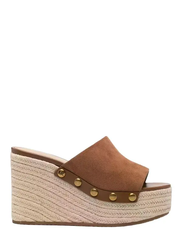 Michael Kors Mayes Studded Platform Sandals - Brown
