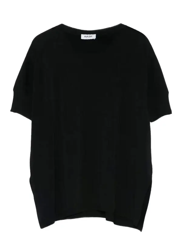 BASE Side-slit T-shirt - Black