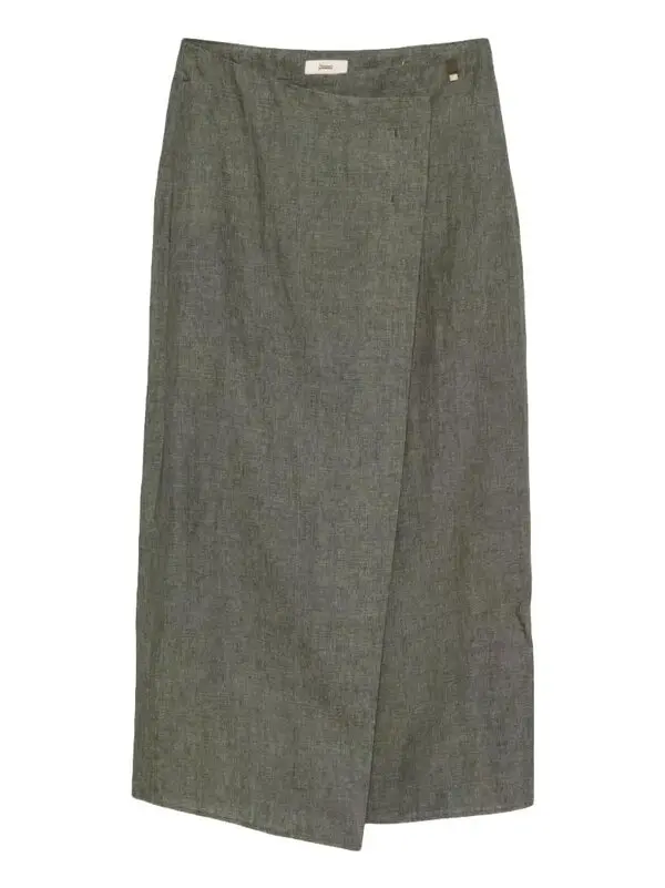 Herno Midi Wrap Skirt - Green