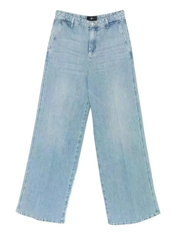 7 For All Mankind Side-pocket Wide-leg Jeans - Blue
