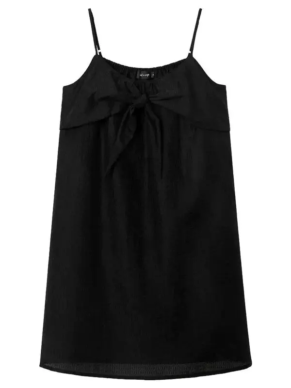 TOUT A COUP Tie-detail Slip Dress - Black