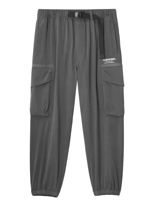 FINGERCROXX Cargo-pockets Track Pants - Grey