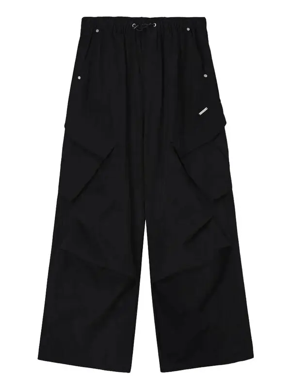 MUSIUM DIV. Drawstring-waist Cargo Trousers - Black