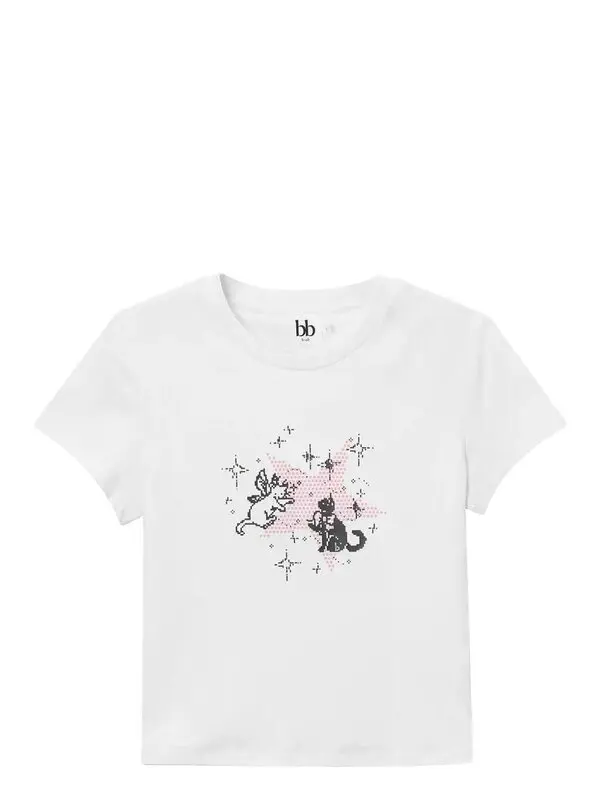 B+AB Graphic-print T-shirt - White