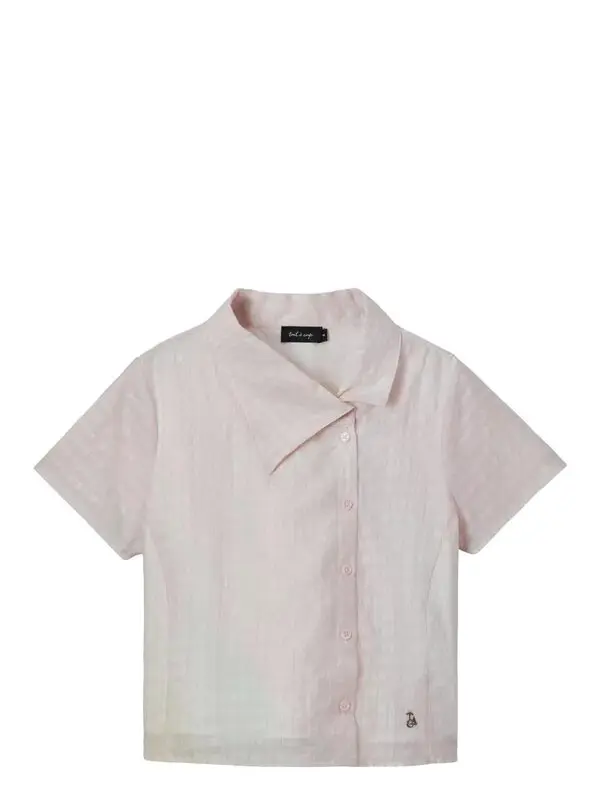 TOUT A COUP Textured Short-sleeve Shirt - Pink