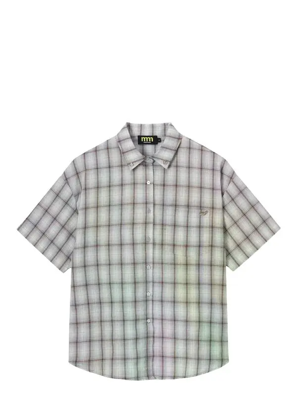 MINI CREAM Plaid Pocket Shirt - Grey