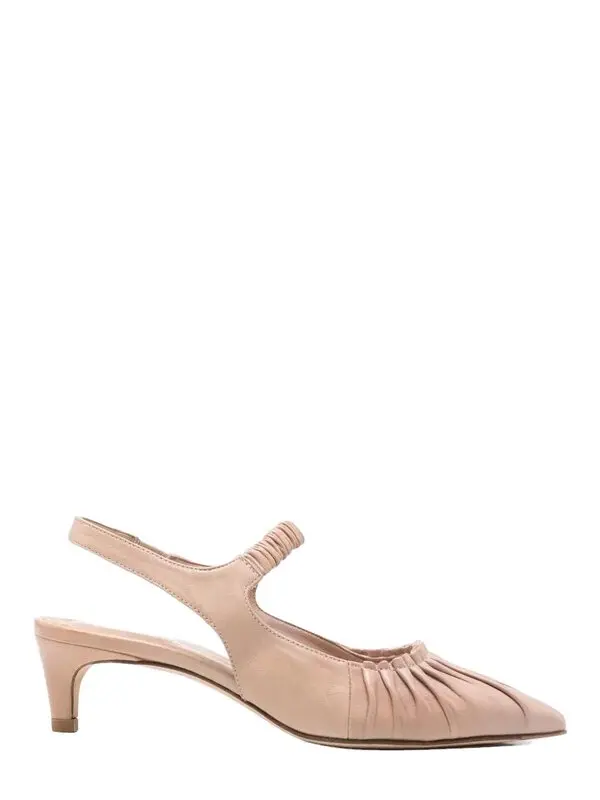 LORENA PAGGI Gathered Slingback Pumps - Neutrals