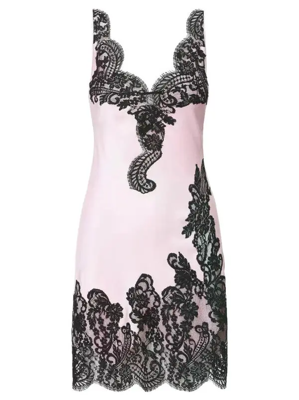 IL VOLO Lace Detail Mini Dress - Pink