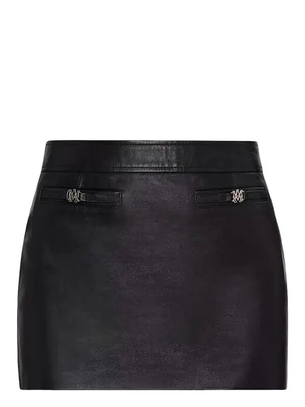 Amiri Logo Mini Skirt - Black