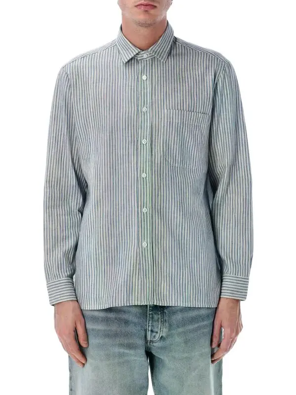 SALVATORE PICCOLO Tahiti Striped Shirt - Blue