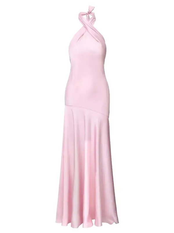 IL VOLO Halter Neck Maxi Dress - Pink
