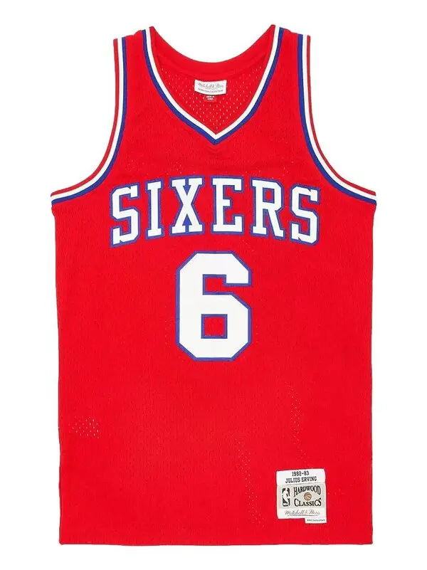 Mitchell & Ness 1982-83 Julius Erving Philadelphia 76ers Swingman Tank Top - Red