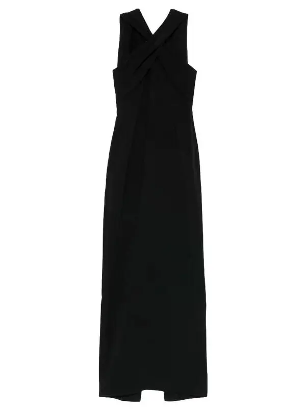 Solace London Rona Twisted Maxi Dress - Black
