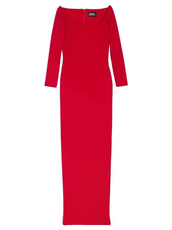 Solace London Lolita Long-sleeve Maxi Dress - Red