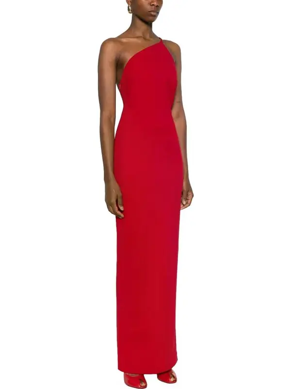 Solace London Alexandra One-shoulder Maxi Dress - Red