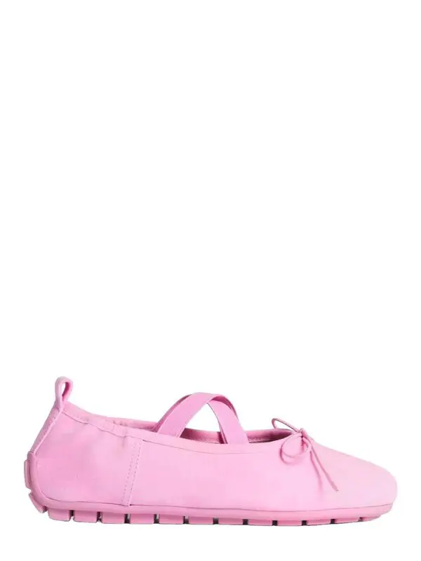 Simone Rocha Pleated Bow-detail Ballet Flat - Pink