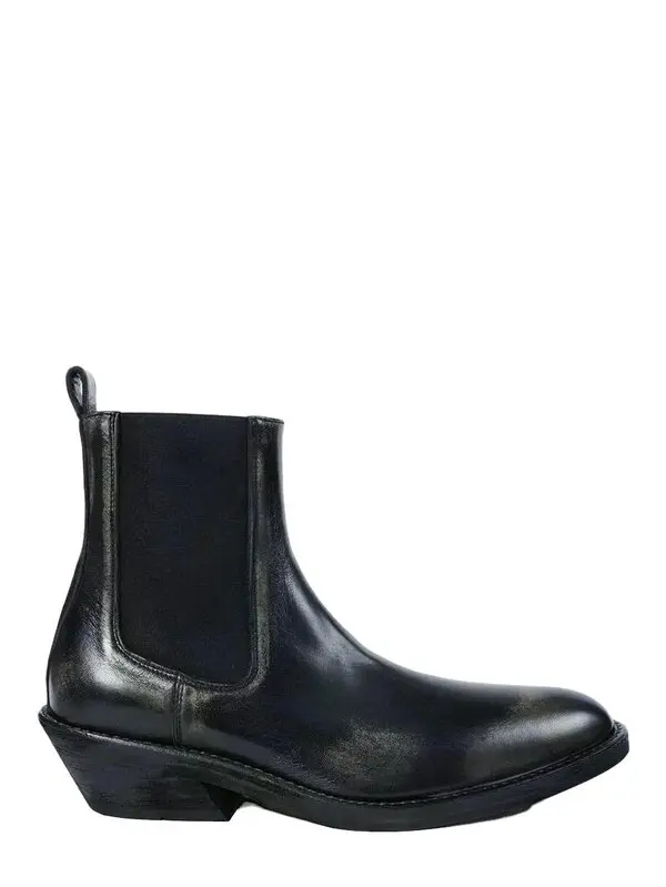 ANN DEMEULEMEESTER Caru Leather Chelsea Boots - Black