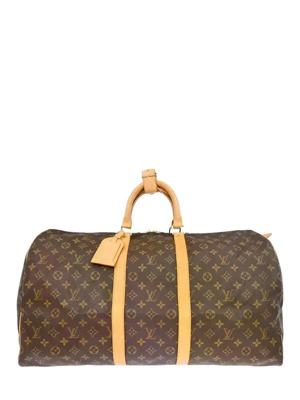 LOUIS VUITTON 2001 Monogram Travel Handbag - Brown