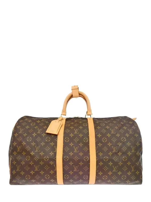 LOUIS VUITTON 2001 Monogram Travel Handbag - Brown