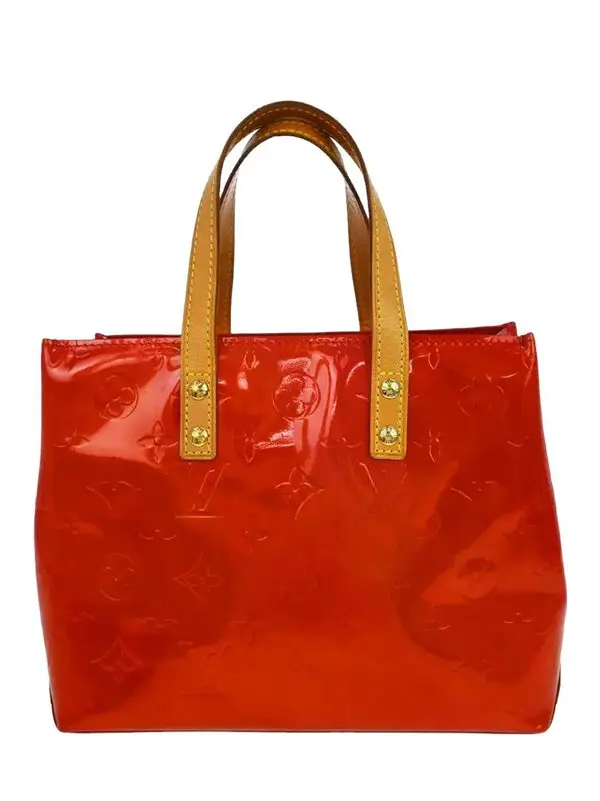 LOUIS VUITTON 2002 Embossed Leather Tote Handbag - Red