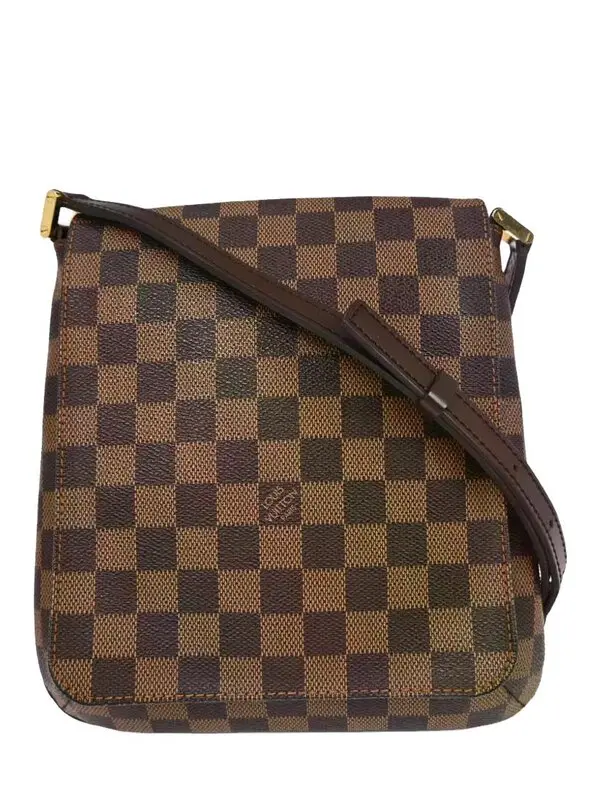 LOUIS VUITTON 2003 Check Pattern Shoulder Bag - Brown