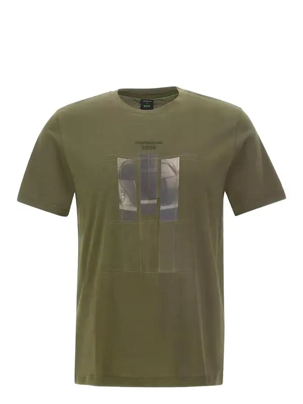 BOSS Graphic Crew Neck T-shirt - Green