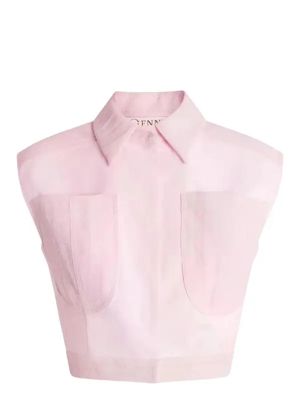GENNY Sleeveless Pocket Top - Pink