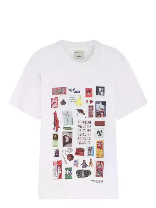 WALK IN PARIS Round-neck T-shirt - White