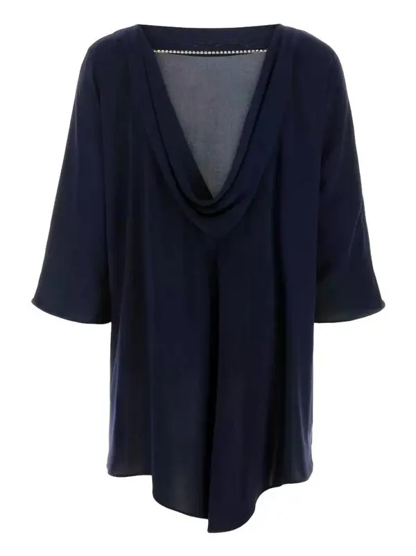 Max Mara Cowl Blouse - Blue