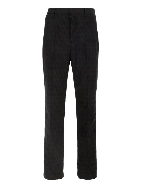 Valentino Garavani Patterned Trousers - Black