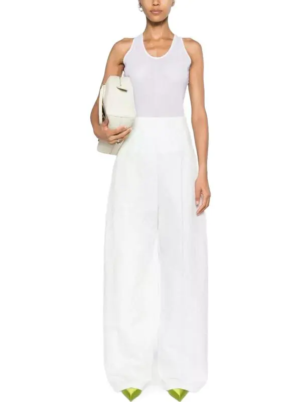 Sportmax High-waisted Trousers - White