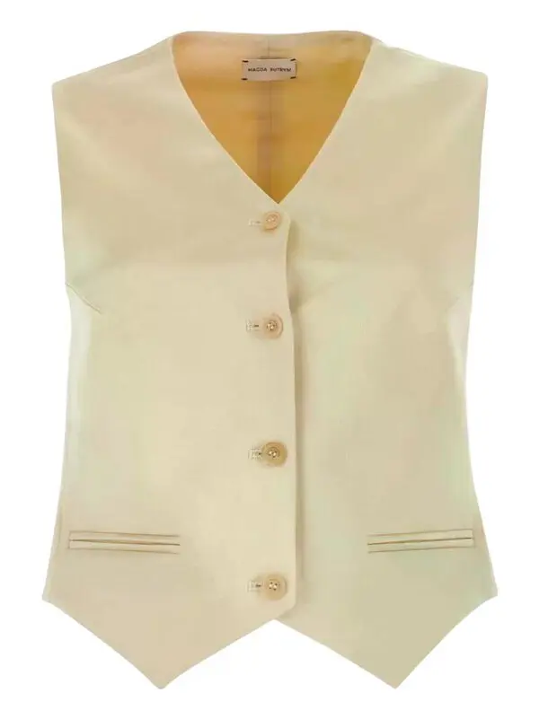 Magda Butrym V-neck Waistcoat - Neutrals