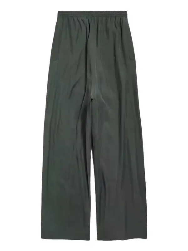 Balenciaga Pleat-detail Wide-leg Trousers - Green