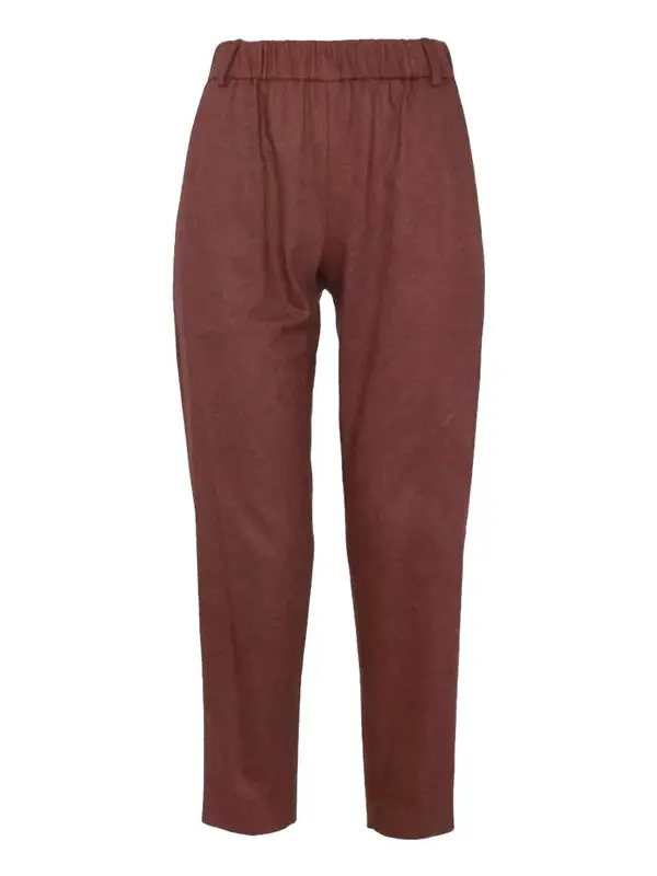 ALYSI Straight Trousers - Brown
