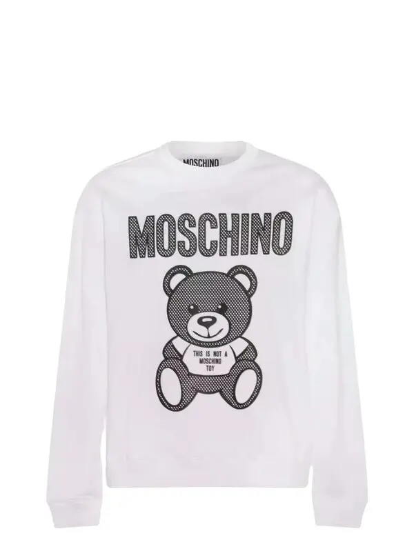 Moschino Long-sleeve Bear-detail Sweatshirt - White
