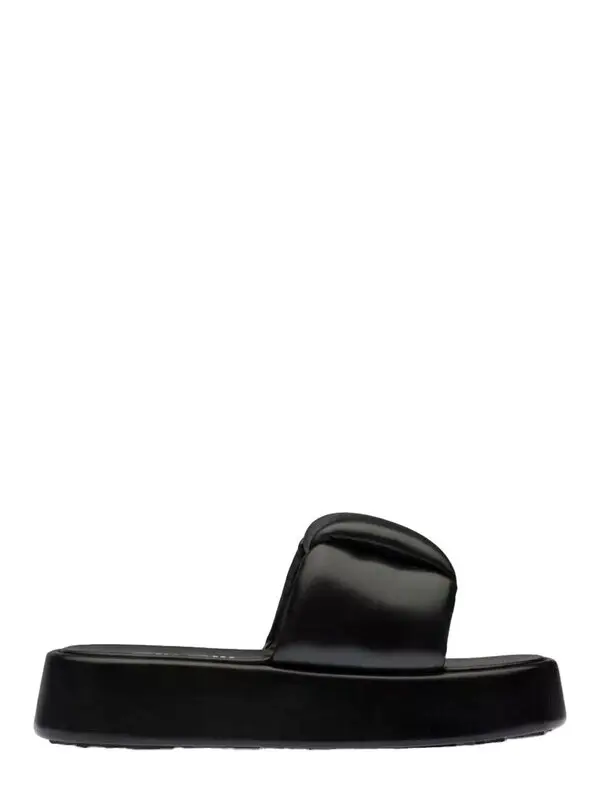 Miu Miu Platform Nappa Sandals - Black