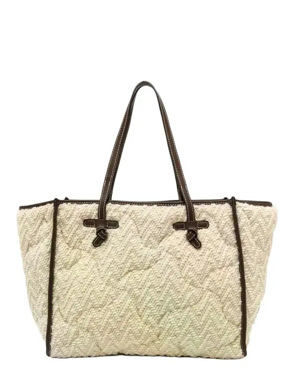GIANNI CHIARINI Marcella Chevron-quilted Tote Bag - Neutrals