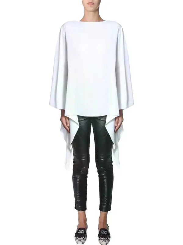 Alberta Ferretti Asymmetric-hem Blouse - White