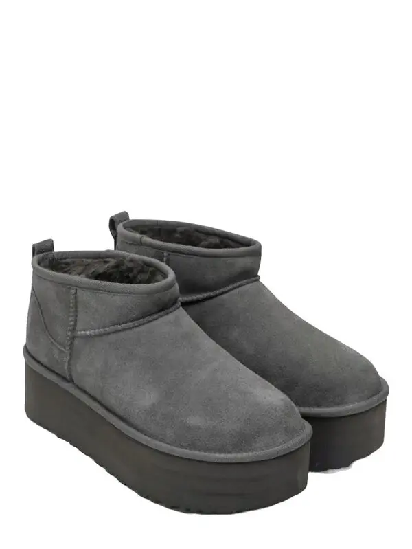 UGG Ultra Mini Platform Ankle Boots - Grey
