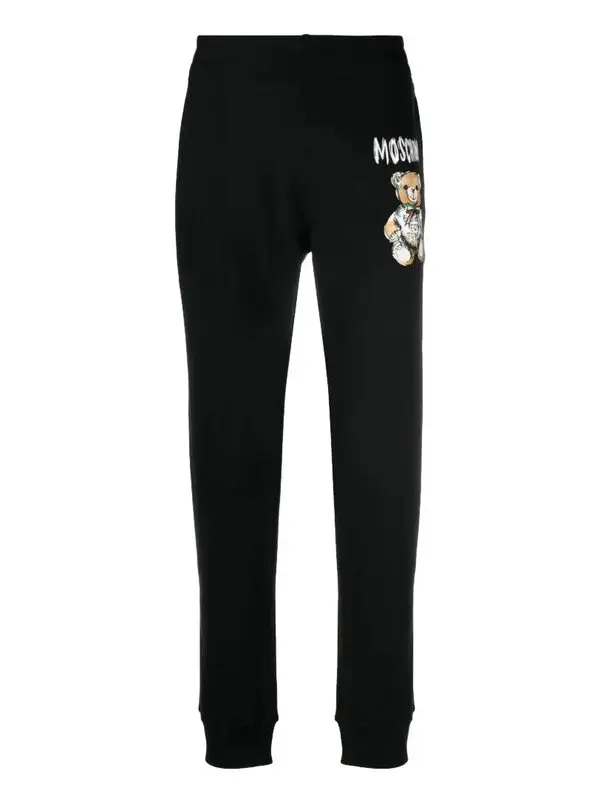 Moschino Cotton Track Pants - Black