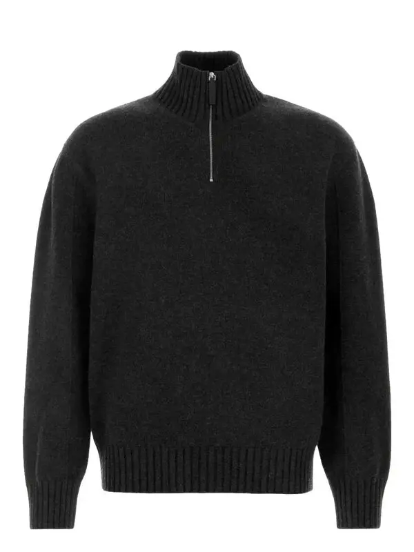 FERRAGAMO Zip Sweater - Black