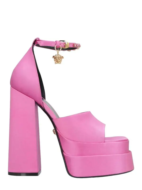 Versace Medusa Aevitas Satin Sandals - Pink