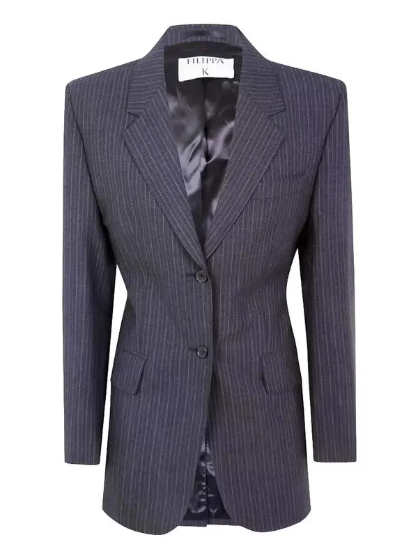 Filippa K Hourglass Striped Blazer - Grey