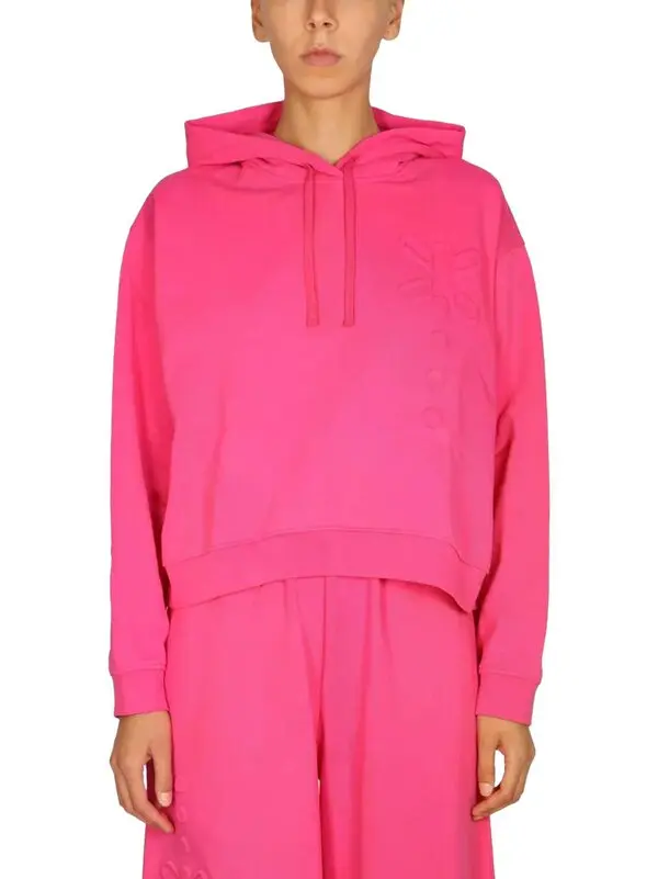 Alexander McQueen Embossed Hooded Sweatshirt - Pink