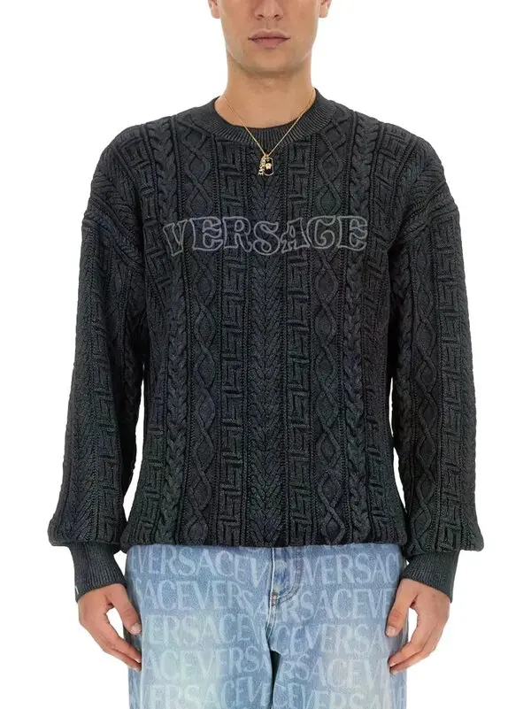 Versace Knit Sweater - Grey