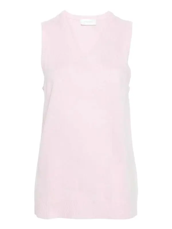 Sportmax V-neck Wool Vest - Pink