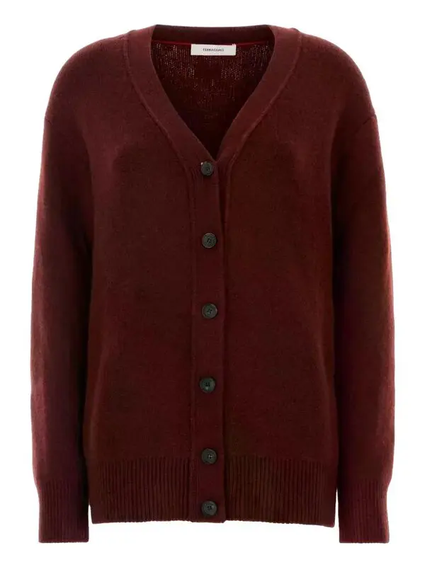 FERRAGAMO V-neck Cardigan - Red